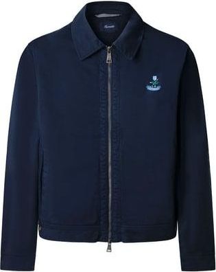 Fa&ccedil;onnable Blouson droit en coton m&eacute;lang&eacute;