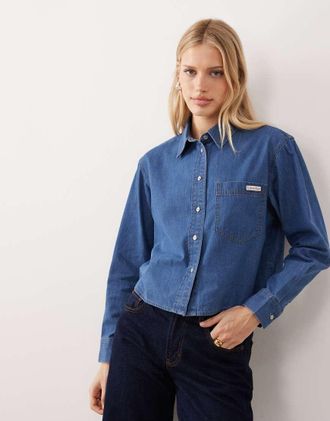 Calvin Klein Jeans Dad-Hemd in Blau