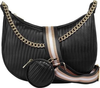 Cluty Umh&auml;ngetasche echt Leder Damen | Made in Italy, Clutch, Abendtasche mit Goldkette, Umh&auml;ngetasche abnehmbarer Schultergurt, elegante Damentasche | 0212