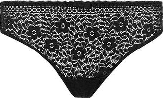 Dim Slip Femme Sublim en Dentelle Florale Recycl&eacute;e Transparente x1