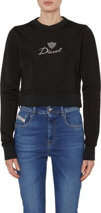 Diesel Slimmy Sweatshirt f&uuml;r Damen, Rundhalsausschnitt (Schwarz)
