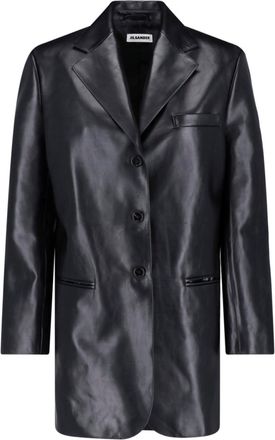 Jil Sander Black Leather Jacket