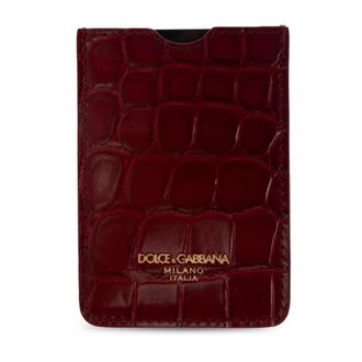 Dolce & Gabbana Kartenetui aus Leder mit Logo - - Accessories - Damen - Rot - ONE SIZE