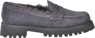 Baldinini Femme, Chaussures, Gris, Taille: 39 EU Grey suede leather loafers