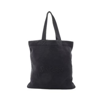 Saint Laurent Pre-owned Paris Baumwolltasche - - Pre-owned - Damen - Schwarzk - ONE SIZE