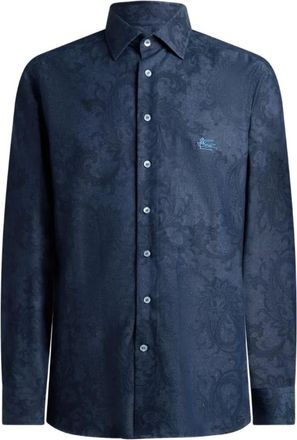Etro Homme, Chemises, Bleu, Taille: 2XL Chemise en coton