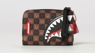Sprayground Porte-cartes en PVC avec motif &agrave; carreaux et logo Shark