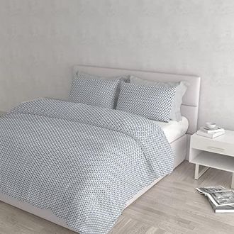 Italian Bed Linen Federbettbezug Baumwolle Athena, Doppelte, Rita Grigio