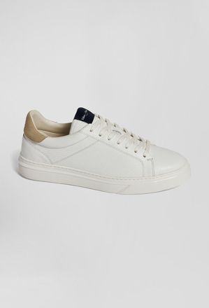 Eden Park Paire De Baskets Basses En Cuir Blanc