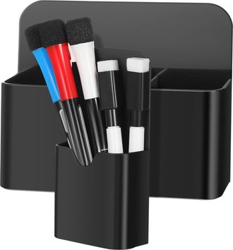 OSALADI Magnetischer Stiftehalter 2 Stück Kunststoff 12x10x4cm 12x5,7x2,7cm Platzsparend Vielseitig Trockenlöschmarkeraufbewahrung Für Büro Schreibtisch