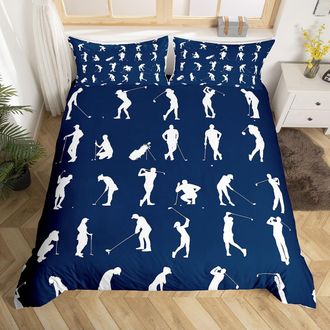 Generic Bettw&auml;sche 135x200 Golf Bettbezug 3D Druck Jungen M&auml;dchen Teenager Bettbez&uuml;ge Kuschelig Weich Mikrofaser Deckenbezug 135x200 cm mit Rei&szlig;verschluss + 1
