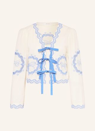 Fabienne Chapot Bluse Serviette Mit Stickereien weiss