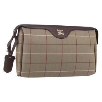 Burberry Sac Clutch Pre-owned - Femme - Pre-owned - Beige - Taille: ONE Size