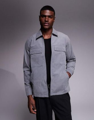 Boss Orange by Hugo Boss Lozzy - Surchemise zipp&eacute;e - Gris