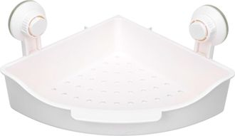 NUOBESTY Saugfähiges Eckregal Badezimmer Wandmontiert Rostfrei Großer Stauraum für Handtücher Kosmetik Sundries Storage Shelf Badezimmer Aufbewahrung Organizer