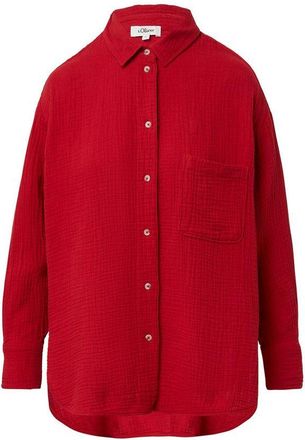 s.Oliver Langarmbluse Bluse Oversized Bluse aus Musselin