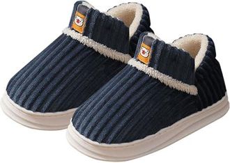 Generic LOIJMK Chaussons chauds pour femme - Pantoufles fermées - Chaussures dhiver doublées - Bottes dhiver en peluche - Pantoufles en feutre à mémoire de fo