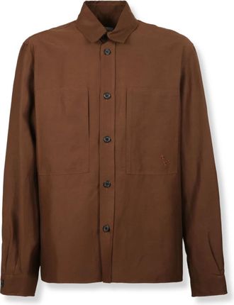 Laneus Homme, Chemises, Brun, Taille: M Chemise &agrave; deux poches