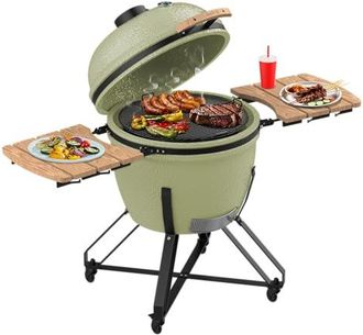 Cecotec Keramikgrill Holzkohlegrill DragonFire 6600. Best&auml;ndig bis 1000 &ordm;C, Durchmesser 66 cm, Rise & Feast System, Hermetische Kammer, Sichere R&auml;der, Integri