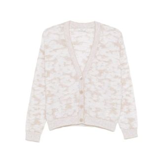 PESERICO Femme, Pulls, Multicolore, Taille: 44 FR Cardigan boutonn&eacute; &agrave; col en V
