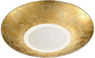 Trio Design led Deckenleuchte chiros mit Blattgold &oslash; 32cm