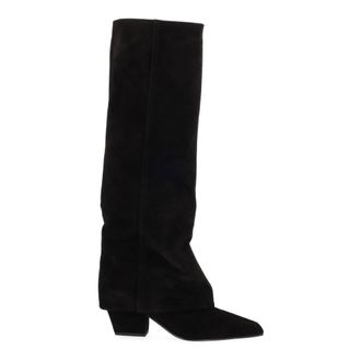 PARIS TEXAS Jane Fold Over Boot 60 - - Shoes - Damen - Schwarzk - 39 EU