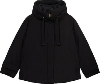 Oltre Femme, Vestes, Noir, Taille: 38 FR Veste à capuche