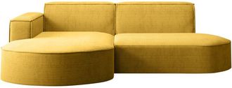 KAISER Ecksofa Designer modena studio stoff Dicker cord Poso Gelb Links
