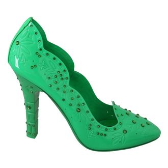 Dolce & Gabbana Verzaubernde Cinderella Kristall Pumps - - Shoes - Damen - Gr&uuml;n - 40 EU