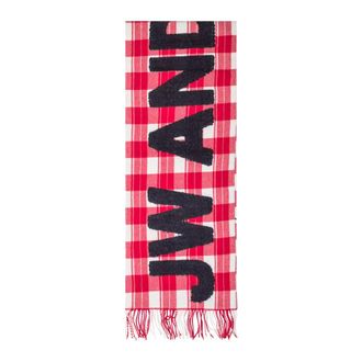 J.W.Anderson Checkered Logo Scarf - - Accessories - Damen - Rot - ONE SIZE