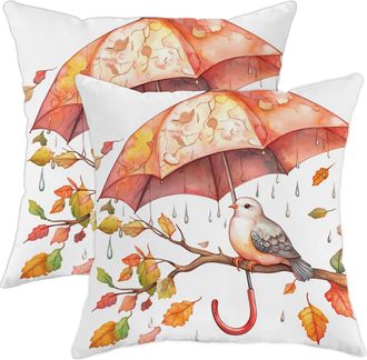 Generic Herbsttauben Zierkissenbez&uuml;ge Weich Dekokissen Luxuri&ouml;se Kissenbez&uuml;ge F&uuml;r Heimdekoration Hotel B&uuml;ro 45X45Cm 2Er Set