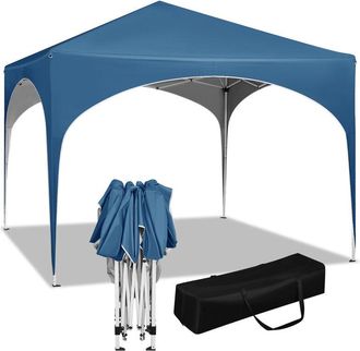 Woltu Tonnelle de Jardin 3x3m WOLTU, Tente de F&ecirc;te avec Toit en Demi-Cercle, Pliable Imperm&eacute;able, Pieds R&eacute;glables, Beige