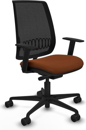 Piqueras y Crespo Alares Economalla Stuhl mit 1D-Armlehnen, h&ouml;henverstellbare Lendenwirbelst&uuml;tze, ausgestattet mit Syncro/Traslack und eingespritztem Schaum. Mit Rollen