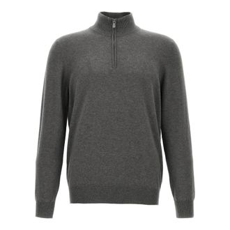 Brunello Cucinelli Homme, Pulls, Gris, Taille: S Pull Demi-Zip