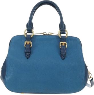 Miu Miu Sac &agrave; main en cuir Pre-owned - Femme - Pre-owned - Bleu - Taille: ONE Size
