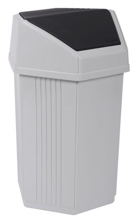 Eda M&uuml;lleimer mit Gabel, 25 l, Wei&szlig; gekalkt