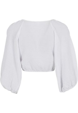 Urban Classics Klassische Bluse Urban Classics Ladies Structured Knotted Blouse