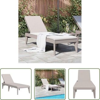vidaXL Gartenliege - Sonnenliege Cappuccino-Braun 186x60x29 cm PP