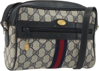 Gucci Sac bandouli&egrave;re vintage GG PVC doccasion - Femme - Pre-owned - Bleu - Taille: ONE Size