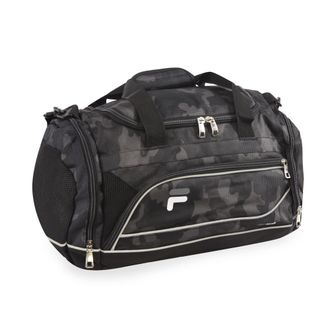 Fila Fila Sprinter Sporttasche, 48,3 cm, Schwarz/Blaugr&uuml;n, Klein, schwarz, Camouflage, small, Sprinter Sporttasche, 48,3 cm
