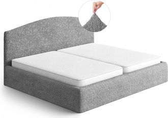Paulato by GA.I.CO. PAULATO Husse f&uuml;r Kingsize-Bett &uuml;ber das Kopfteil und Grundgestell r&uuml;berziehen, Husse f&uuml;r Boxspringbetten 180-220cm Mikrofaser, bi-elastisches, kratzf