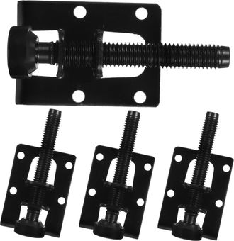 OSALADI 4stücke Möbelfüße Verstellbar Schwarze Nivellierfüße Robuste Eckfüße Mit Höhenverstellung Für Schränke Tische Und Werkbänke rutschfeste Gleiter Für Bü