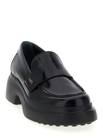 Tod's Brushed Calf Leather Loafer - Black