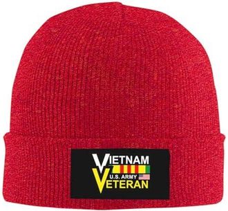 Generic Vétéran De LArmée du Vietnam Femme Homme Bonnet De Trawler Léger Bonnets Tricoté Souple Bonnets Hiver pour Casque Moto Le Quotidien Course À Pied