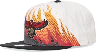 Mitchell & Ness Atlanta Hawks Flache Schirmm&uuml;tze - - Accessories - Herren - Wei&szlig; - ONE SIZE