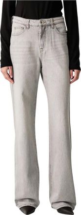 Patrizia Pepe Jean droit - Femme - Jeans - Gris - Taille: W28