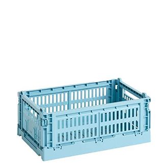 HAY Hay Transportbox Colour Crate S aus recyceltem Polypropylen in der Farbe Light blue