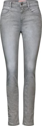 Street One Damen A378133 Jeans im Slim Fit, Light Grey Random Wash, 30W / 28L