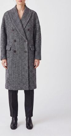 Brunello Cucinelli Doppelreihiger Wollmischmantel von in Relaxed Fit mit Revers