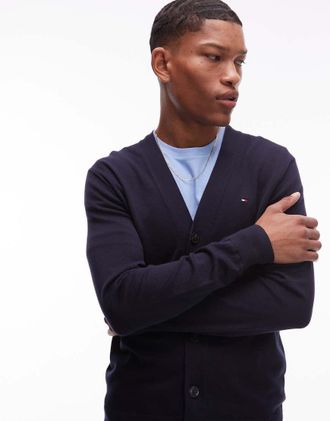 Tommy Hilfiger Gilet en maille - Bleu marine